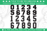 Sports Jersey Numbers Svg, an Object Graphic by VectorWorlds