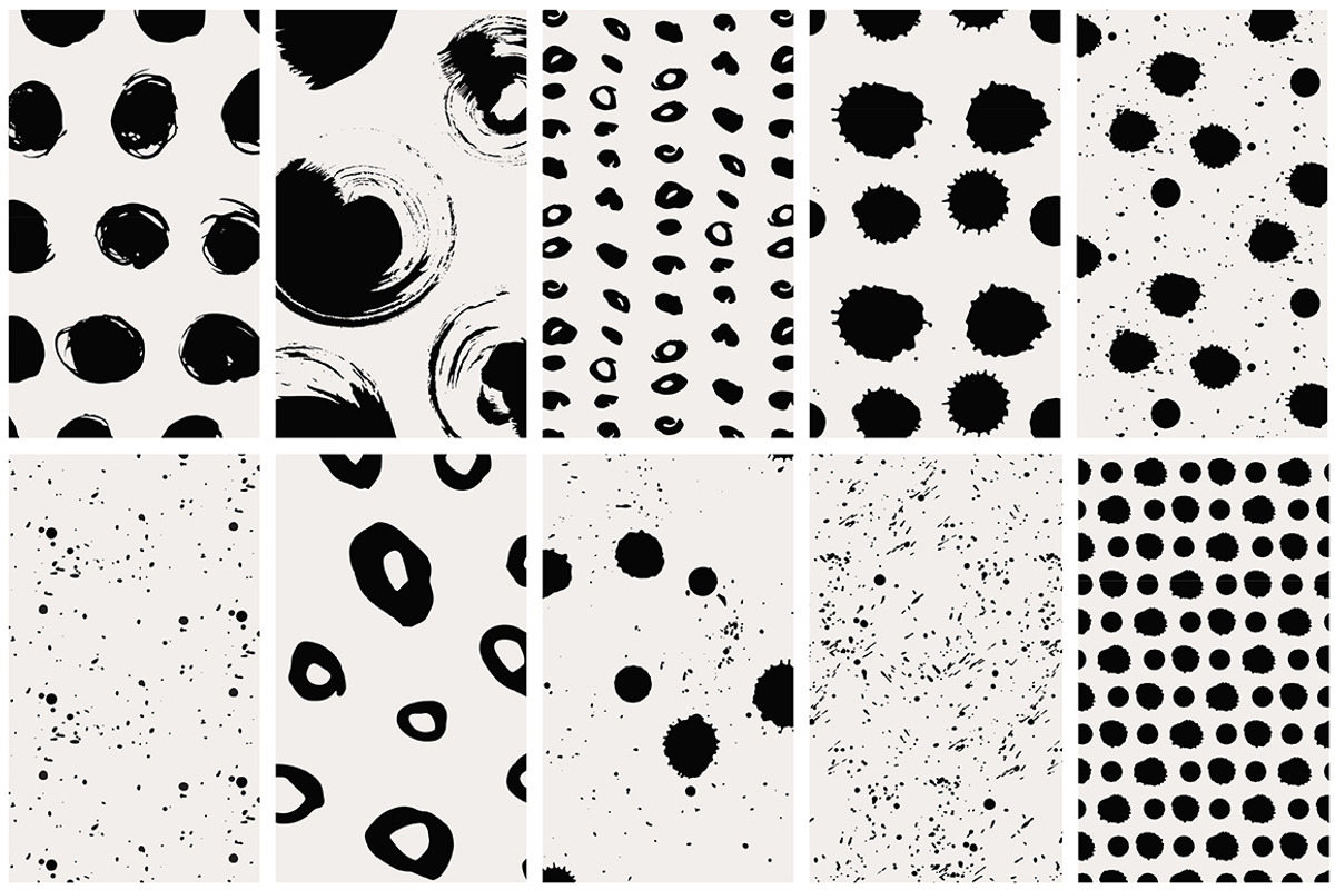 Dots & Spots Seamless Patterns, a Pattern Graphic by Youandigraphics