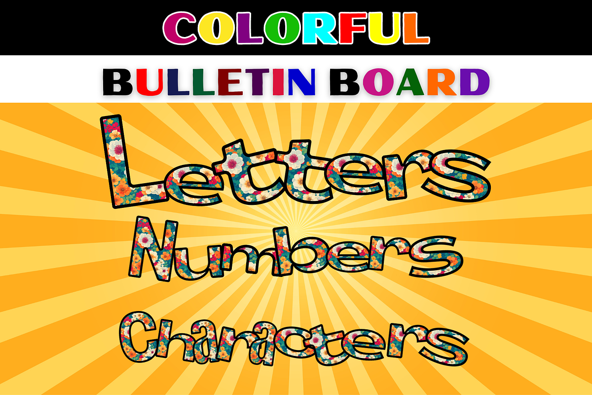 Bulletin Board Flower Letter Numbers, a Templates & Theme by Free ...