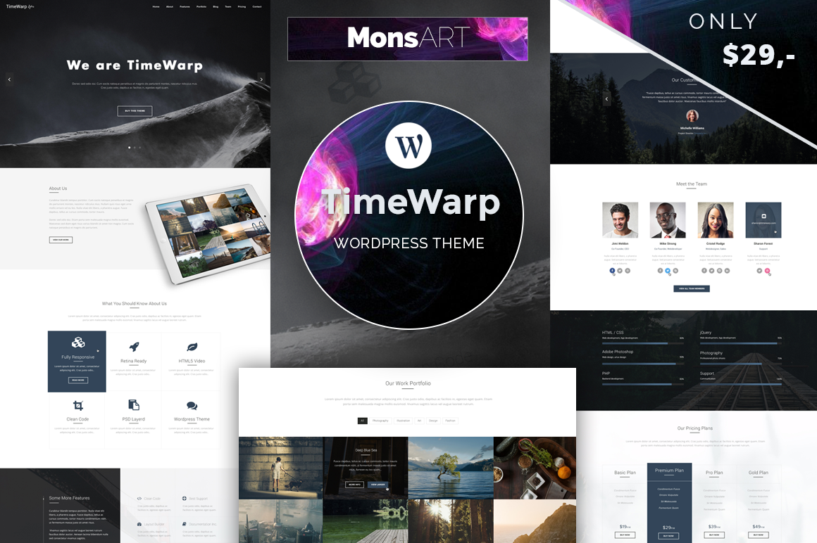 TimeWarp - Wordpress Future Theme, a WordPress Template by MonsArt