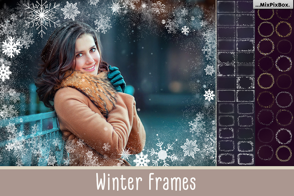 A big set of Winter Frames, a Texture Illustration by MixPixBox