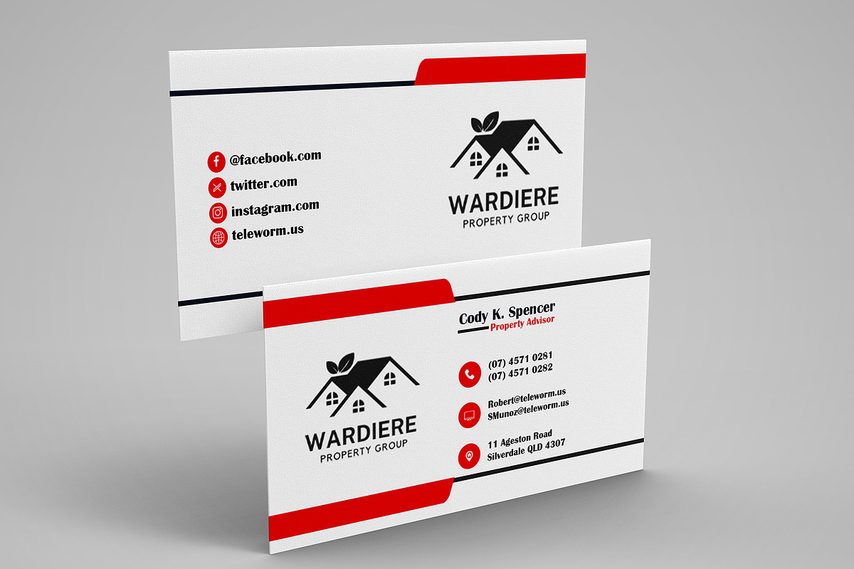 Premium Identity Contact Card PSD