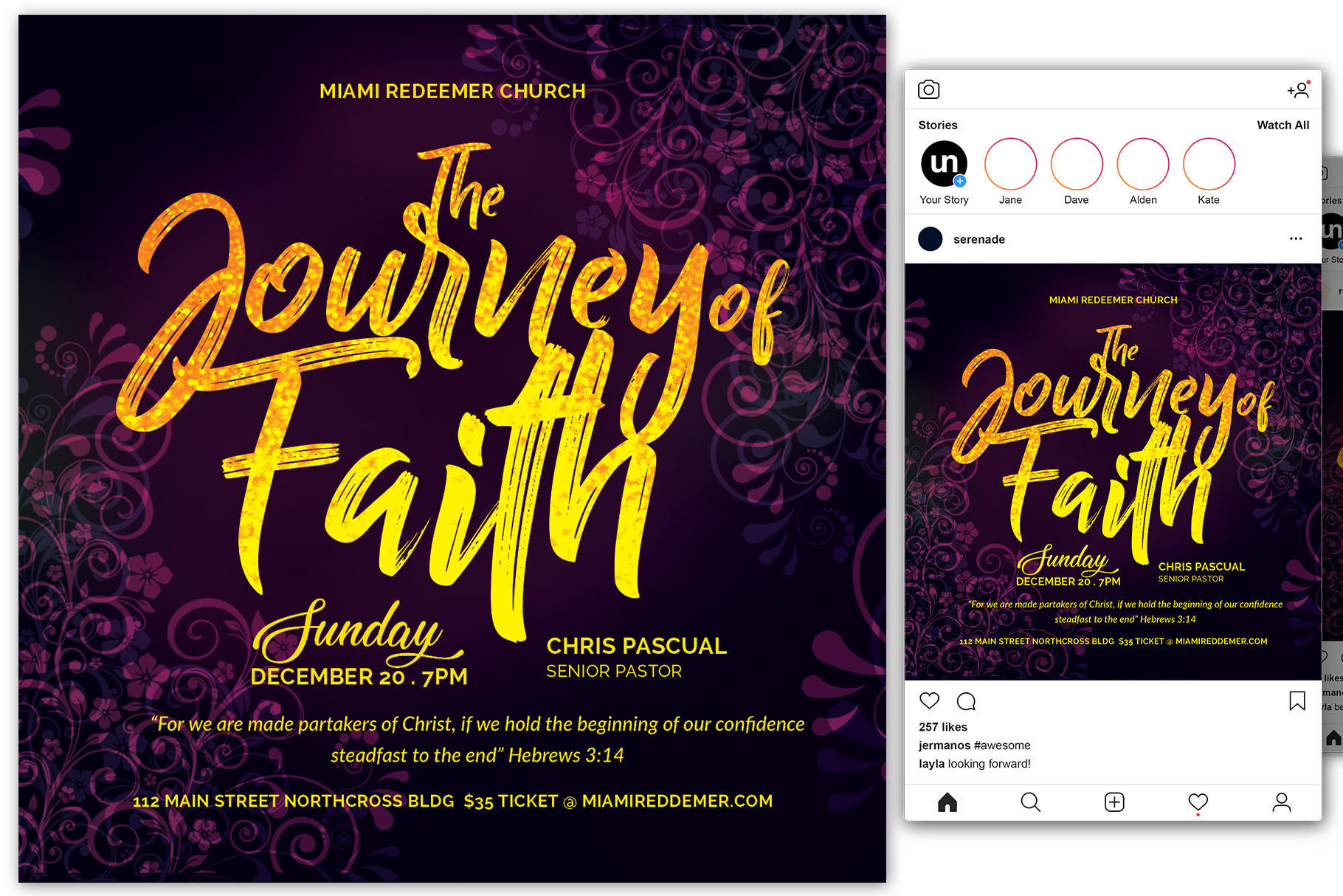 The Journey of Faith Church Flyer, a Flyer Template by KiraYamato ...