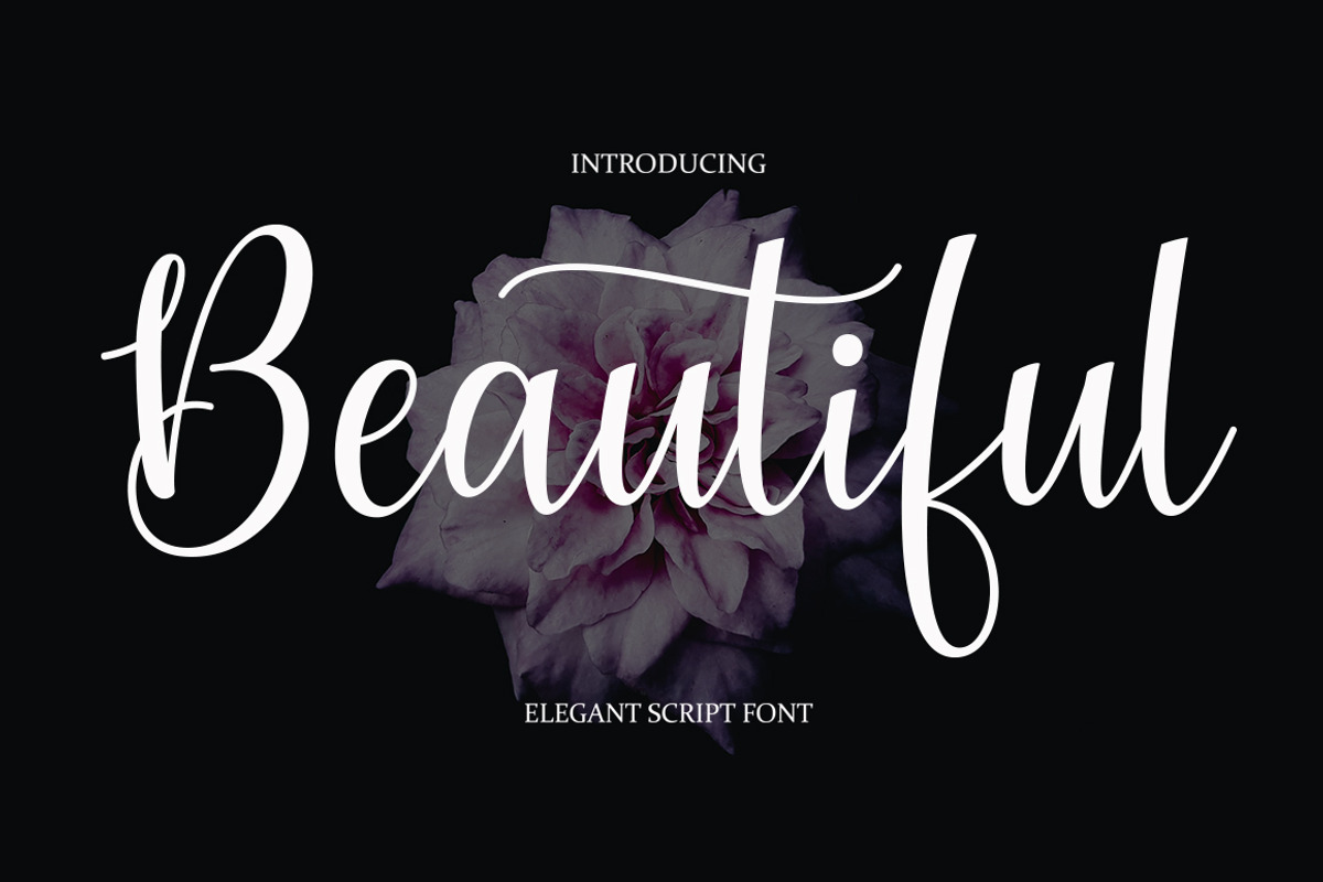 Beautiful Font, a Script Font by Cut Story