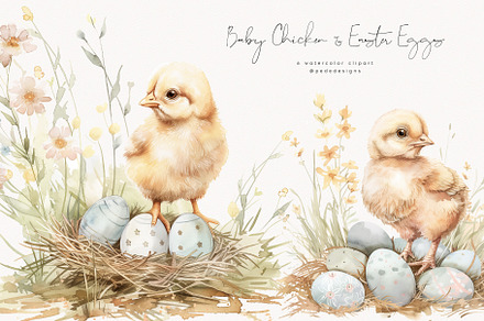 Cute Easter clip art set, an Animal Illustration by Pravokrugulnik