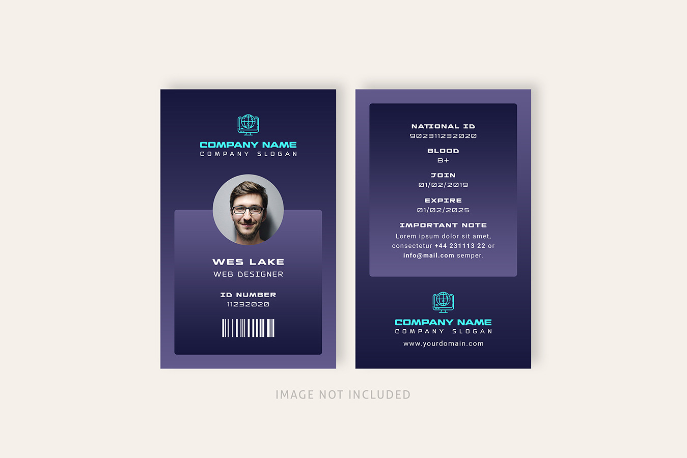 ID Card Template, a Stationery Template by Smashing_Studio