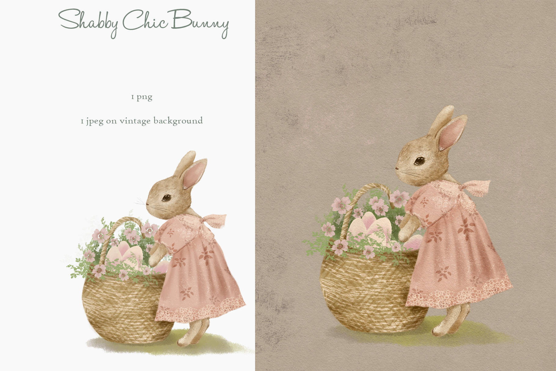 Vintage Rabbit clipart and poster