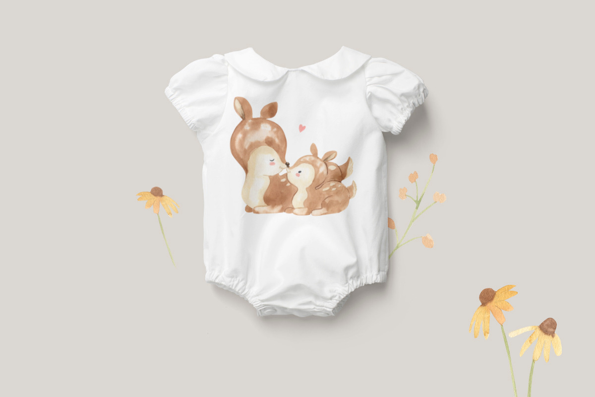 Mother and baby animal clipart