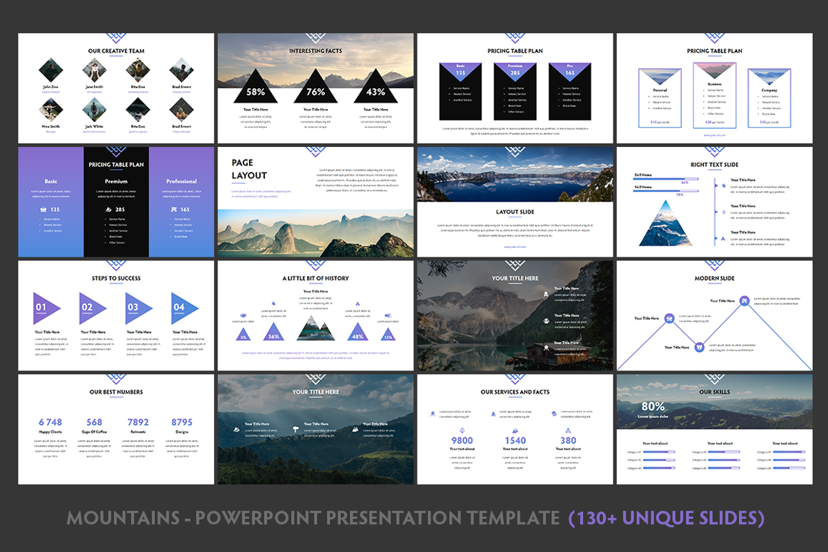 Mountains - Powerpoint Template, a Presentation Template by Helga_Design
