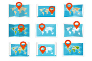 World map in a flat style. Earth, an Education Illustration by 32pixels