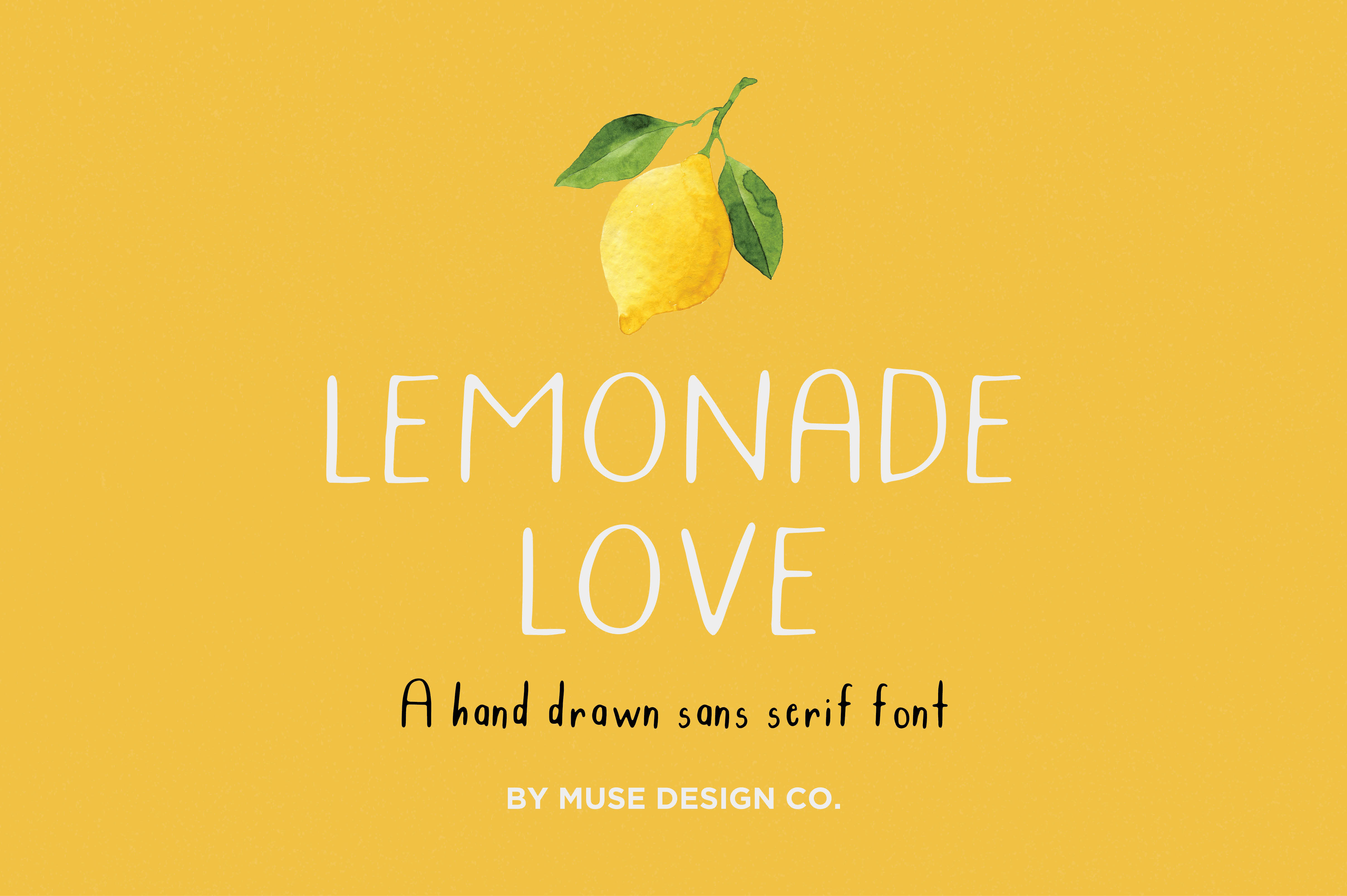 Lemonade Love, a Sans Serif Font by Muse Design Co.