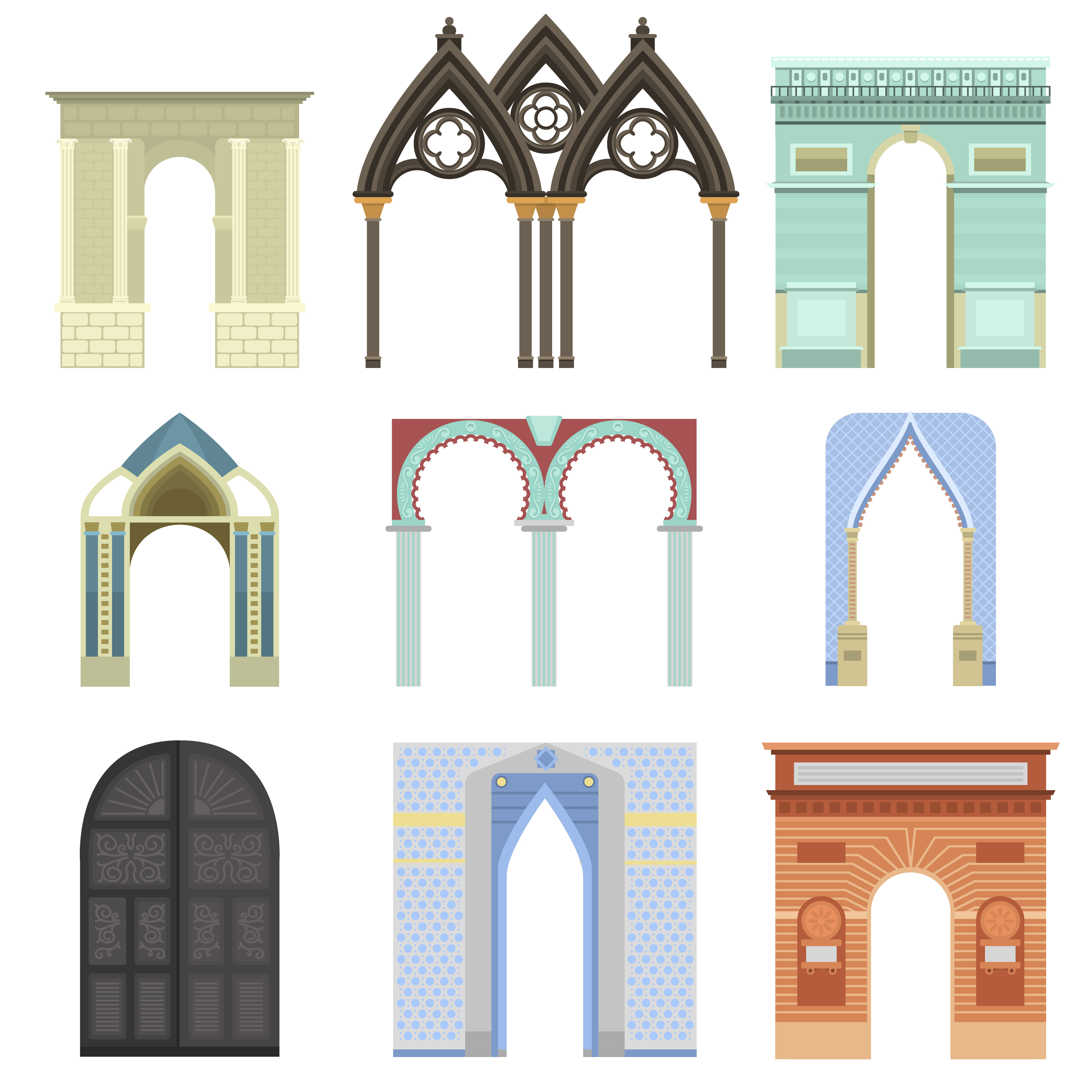 Arch vector architecture, a Decorative Illustration by RocketArt ...