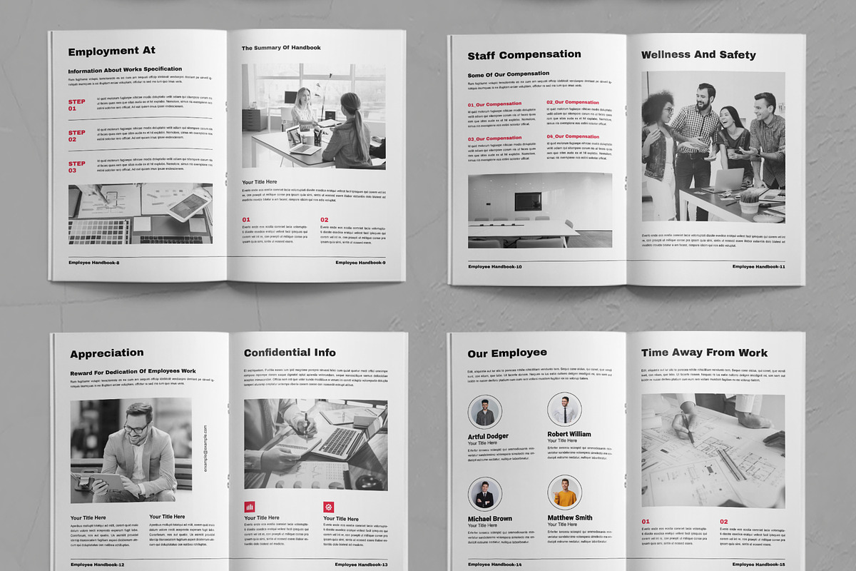Hr Employee Handbook Design Layout