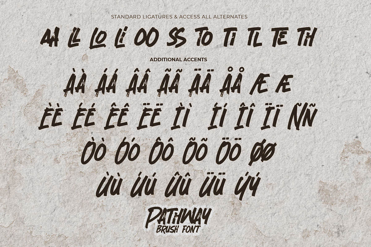 PATHWAY is a Brush Font