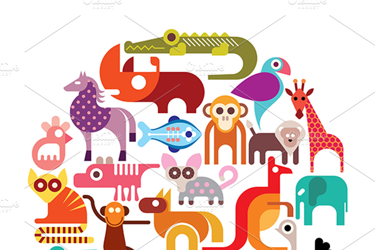 Zoo animals vector design, an Animal Illustration by danjazzia