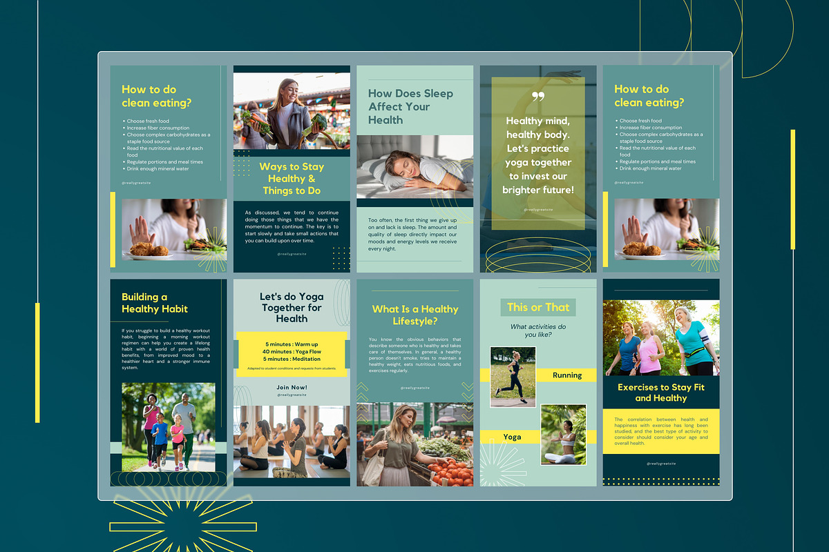 Healthy Coach 2in1 Canva Template