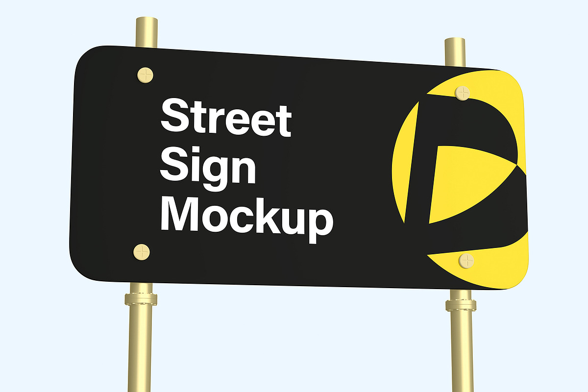 Directional Street Sign Mockup