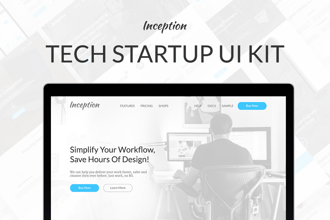 Inception UI Kit, an UI Kit Template by Web Donut | Creative Market