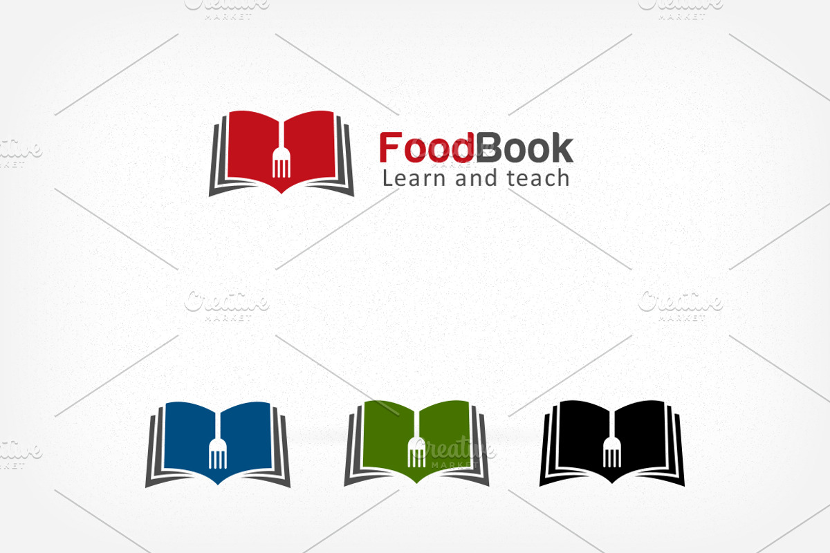 Food Book Logo, a Branding & Logo Template by NasirGrfx