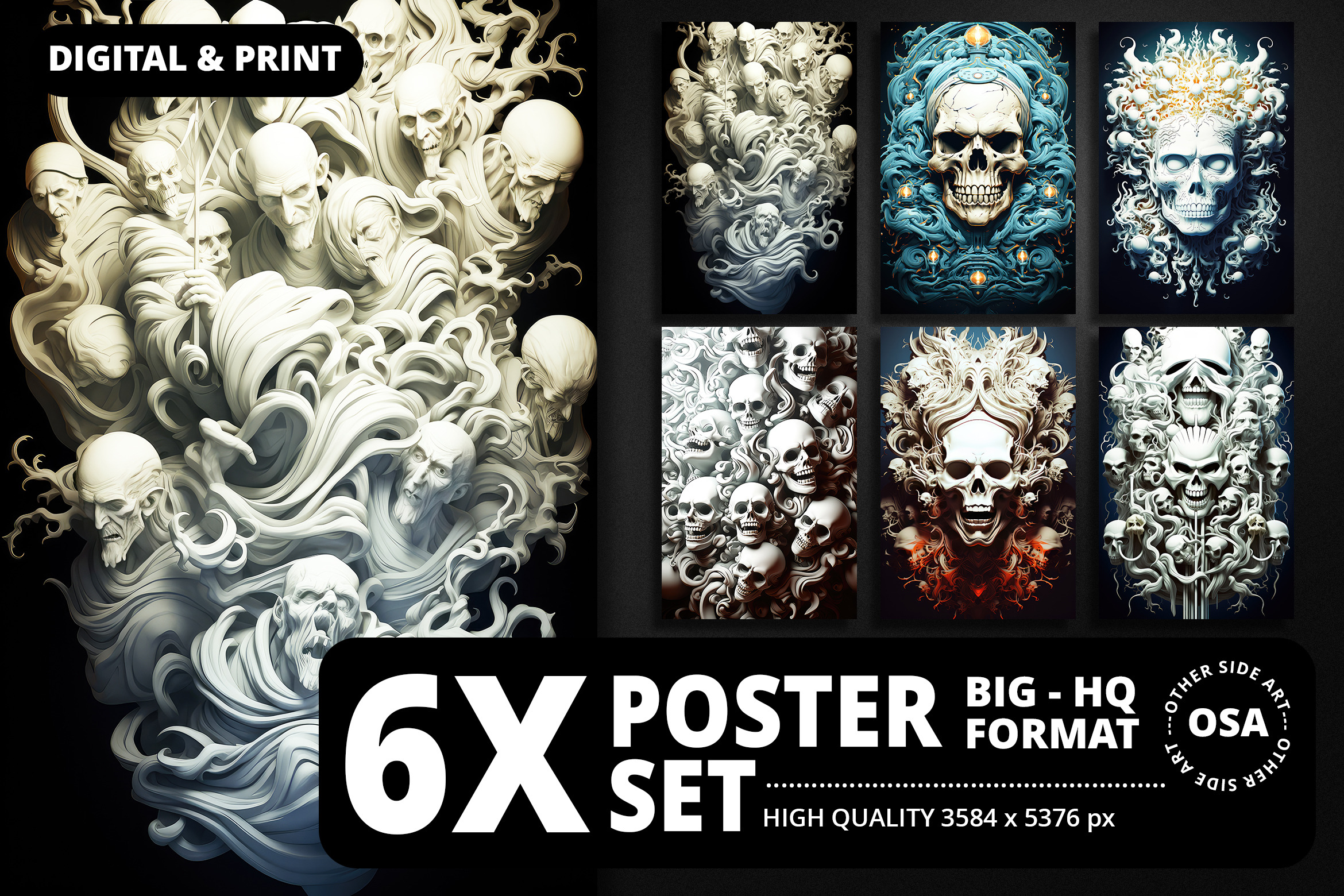 Evil Abstract Poster Design Set, a Background Graphic by Other Side Art ...