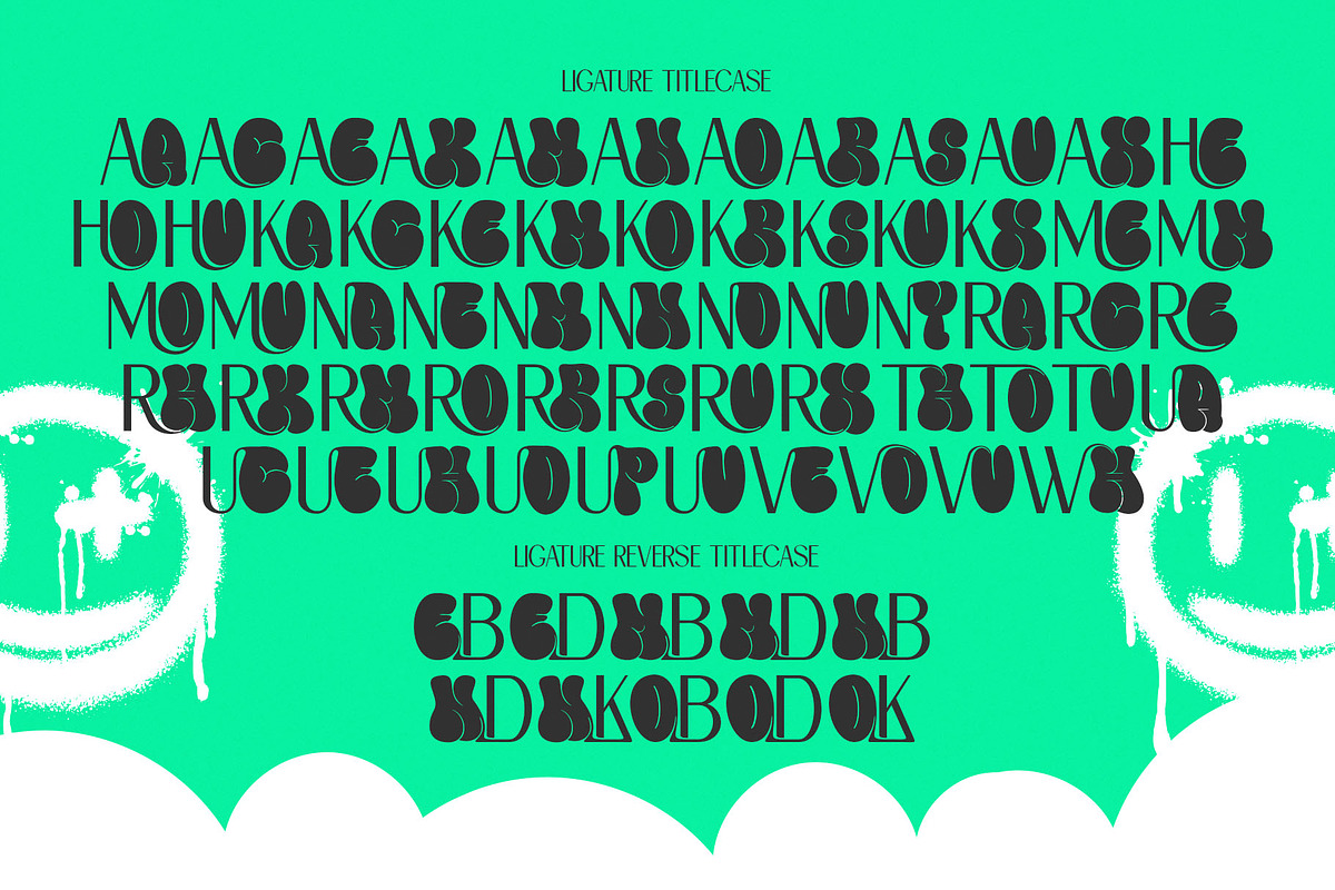 Mamboo Bubble Mix Graffiti Font, a Sans Serif Font by alit design