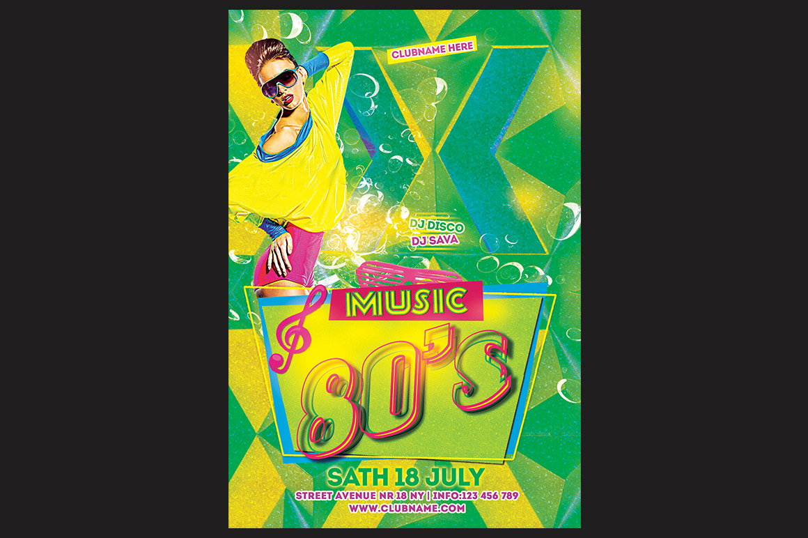 80's Music Flyer, a Flyer Template by DSGraphicDesign