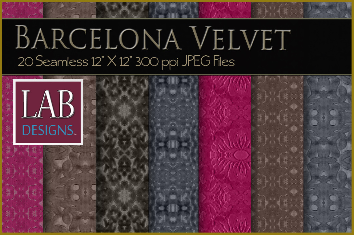 20 Seamless Velvet Textures, a Texture Graphic by Lab Designs