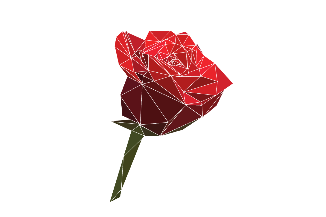 Low Poly Rose, an Object Graphic by TXBU