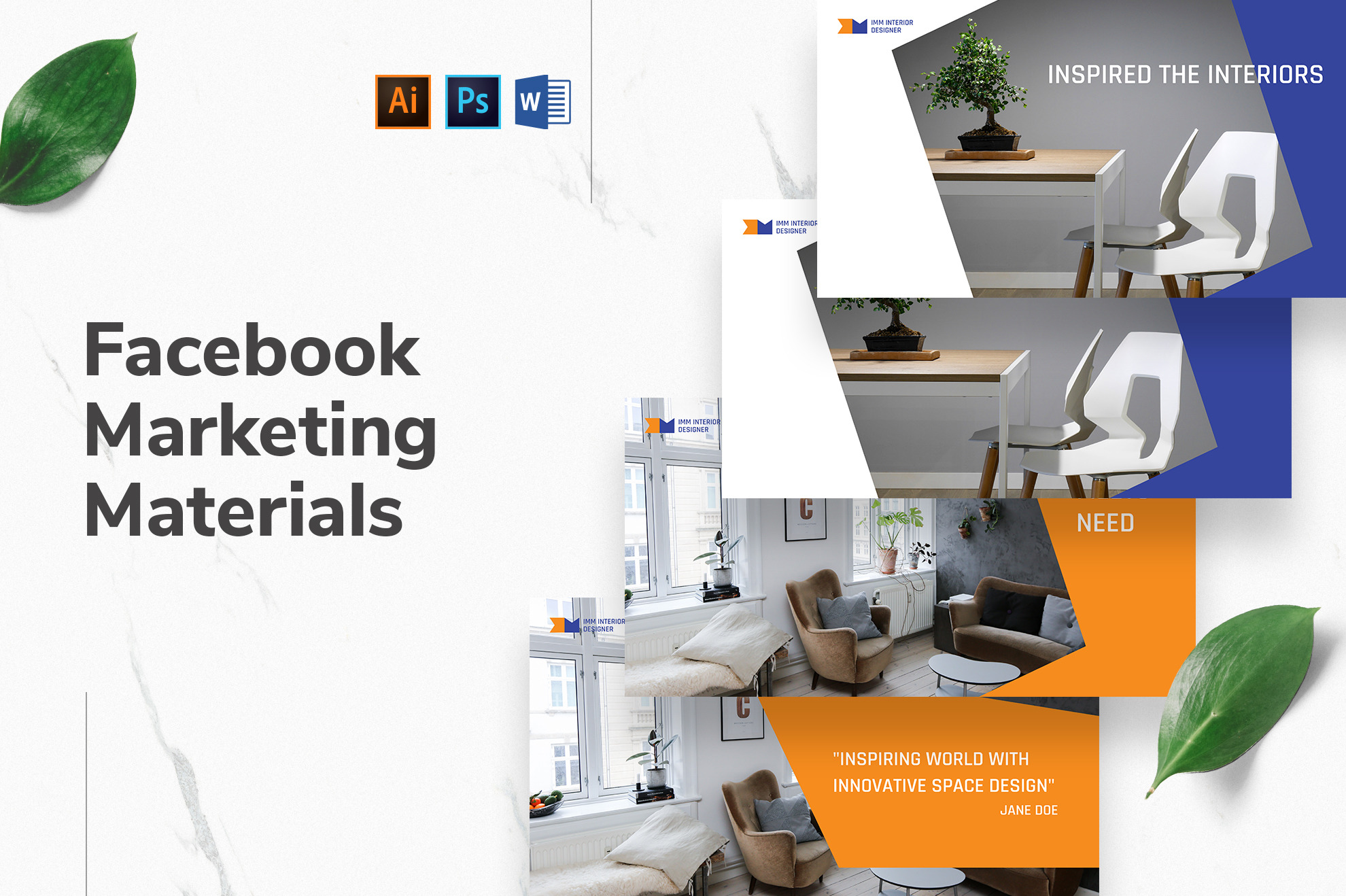Interior Designer Facebook Materials, a Social Media Template by ...