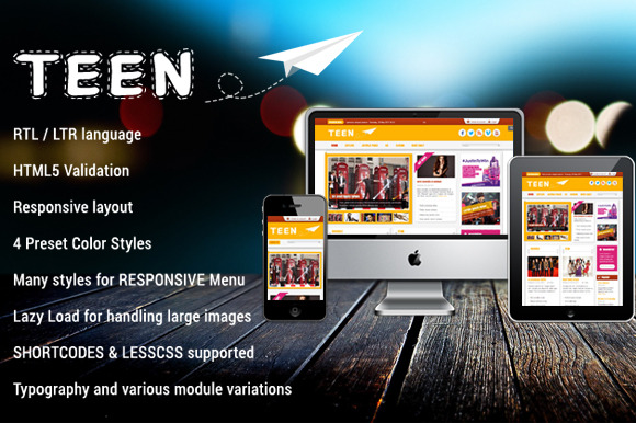 SJ Teen - New entertainment template, a Websites & App Template by YouTech