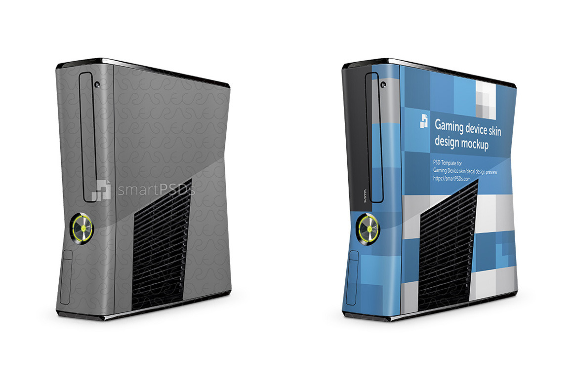 Xbox 360 Slim Console Skin PSD, a Product Mockup by VecRas | Creative ...