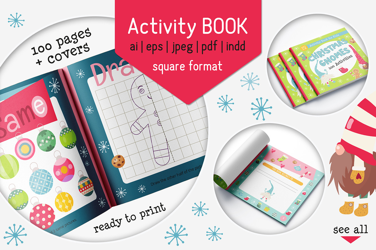 Christmas Activity Book Page Worksheet