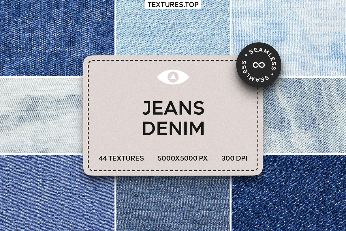 44 Seamless Jeans Denim Texture Pack, a Texture Graphic by Top Textures