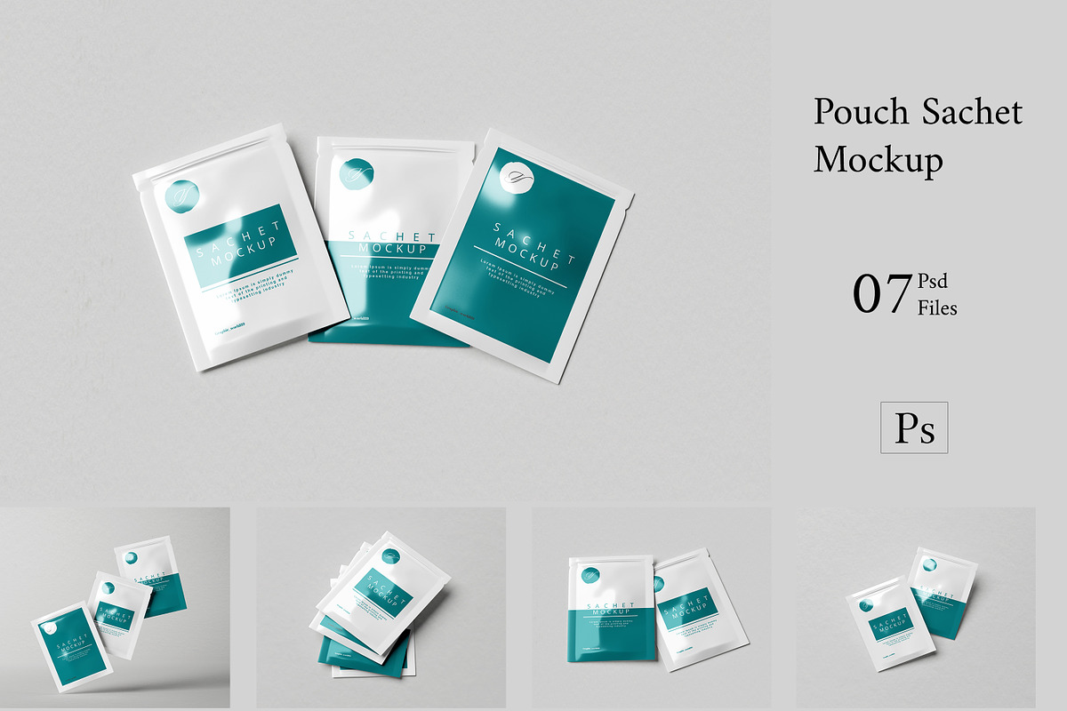 POUCH SACHET MOCKUP, a Cups & Container Mockup by Graphic_world89