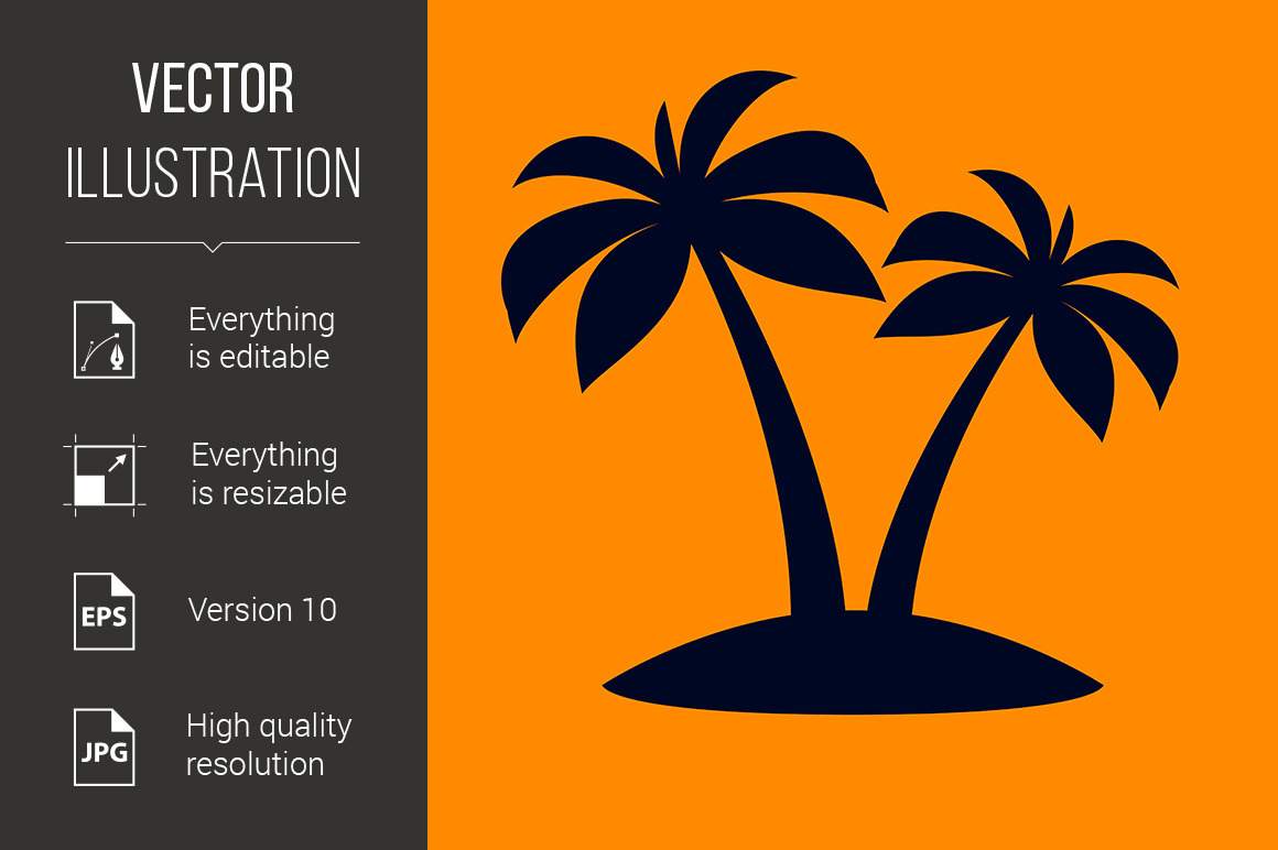 Tropical Palm Tree, a Background Graphic by DvargShop