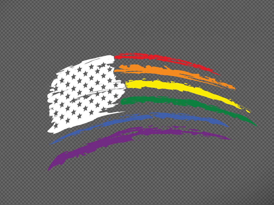 Rainbow USA Flag SVG, a Texture Illustration by GeorgeKhelashvili