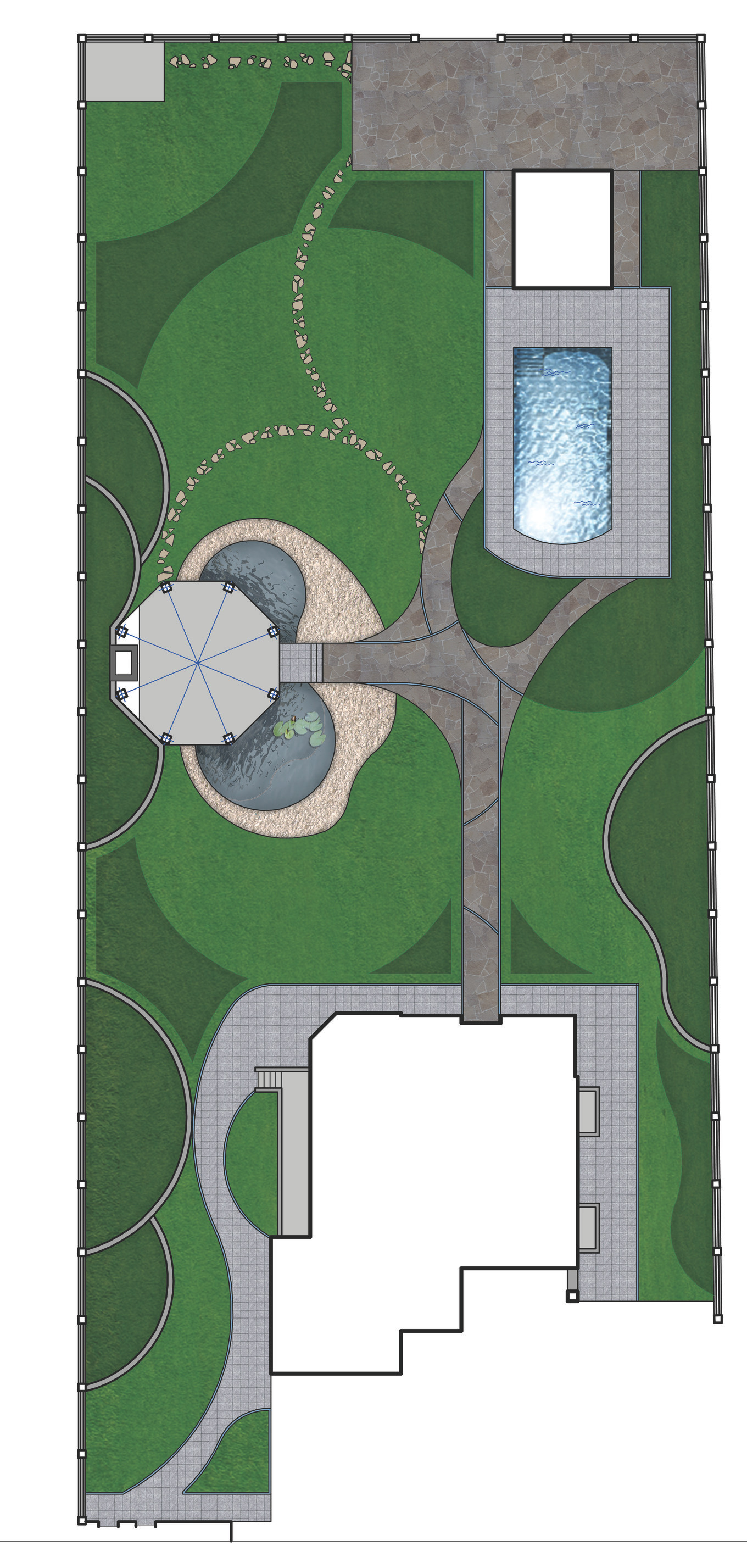Complete garden landscaping featuring landscaping, master plan, and top ...