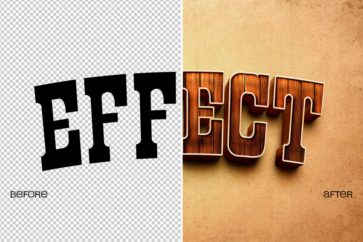 Western Text Effect, a Layer Style Add-On by dokudokunomi