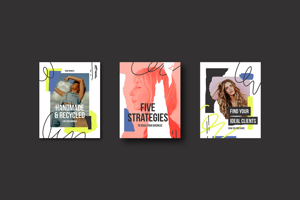Collage Social Media Template Pack