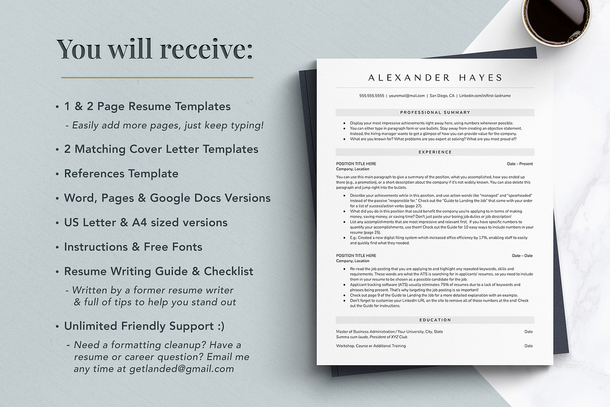 ATS Friendly Resume Template Format