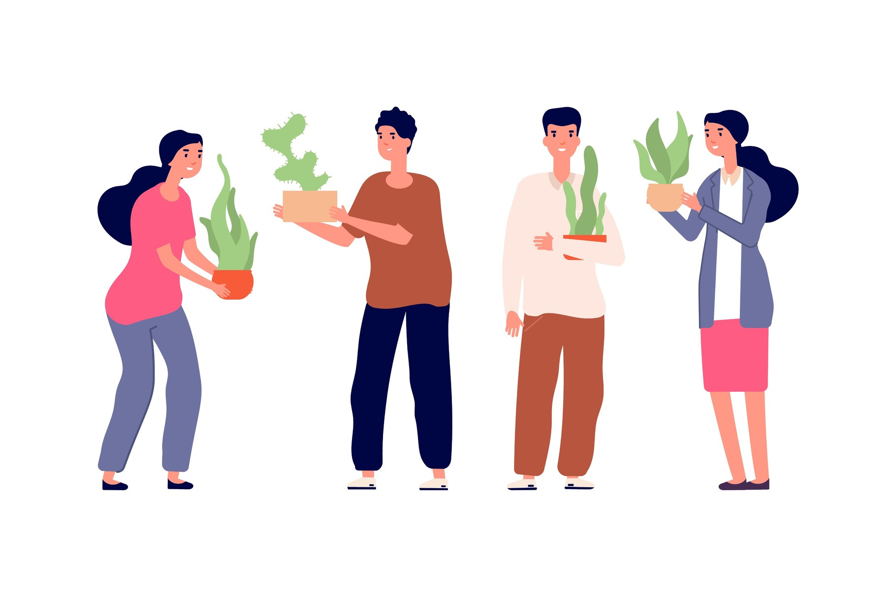 People with plants. Gardening and, a Graphic by Valerie Bodnar