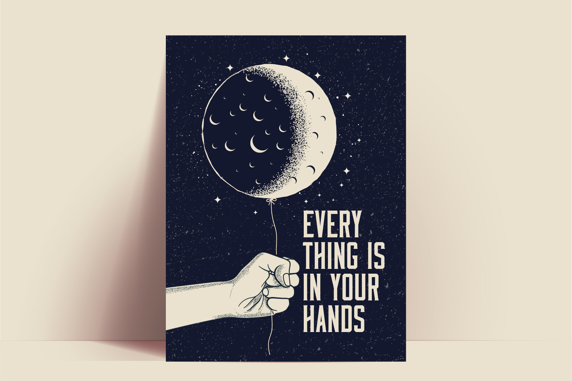 Motivation poster or card design, an Illustration by Crafter