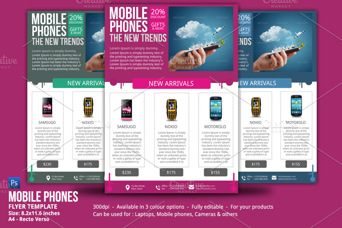 Mobile Phones Sales Flyer, a Flyer Template by InnovativeDesign