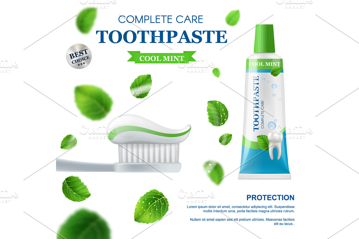Mint toothpaste, dental care, a Healthcare Illustration by Vector ...