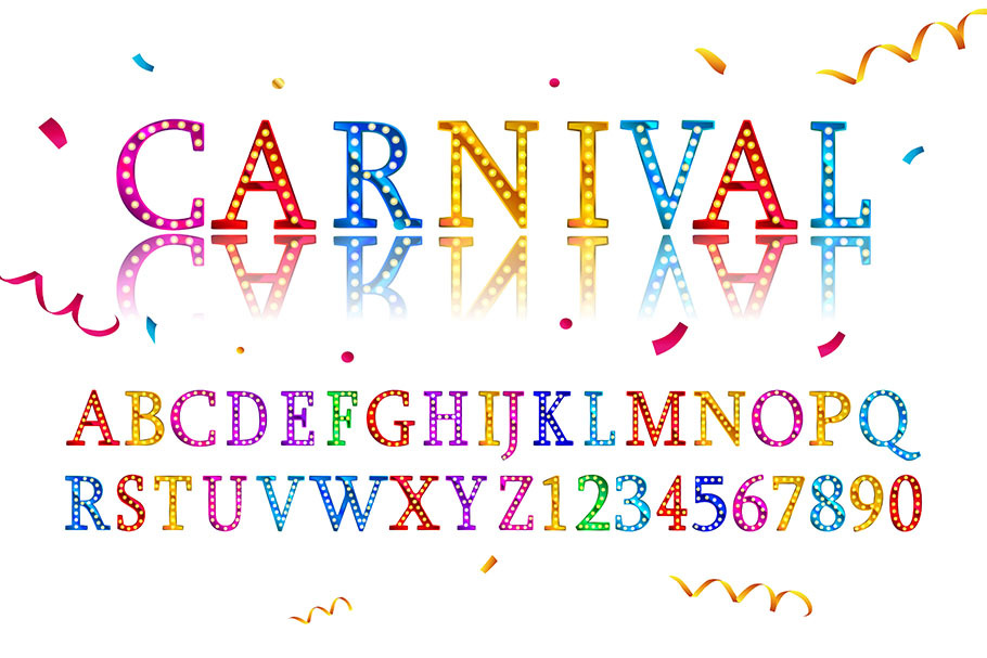 Vintage Carnival Font, a Background Graphic by Aromeo