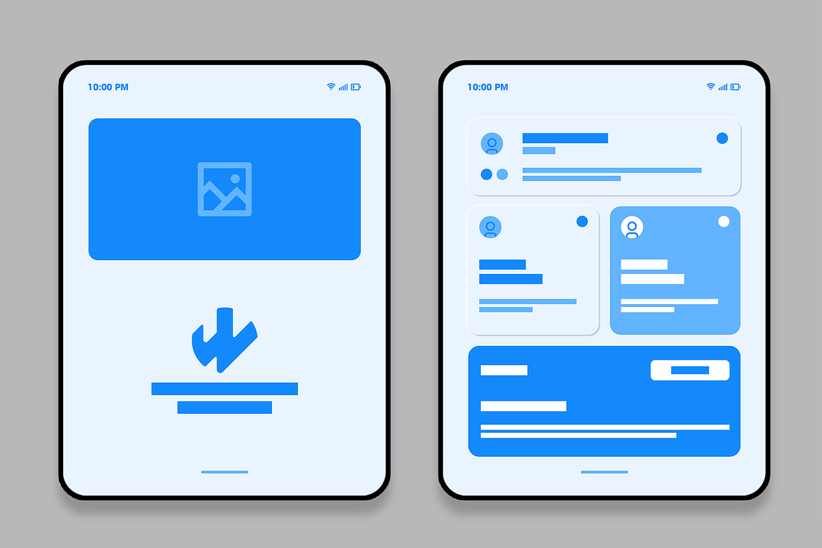 Futuristic Tablet App Wireframe
