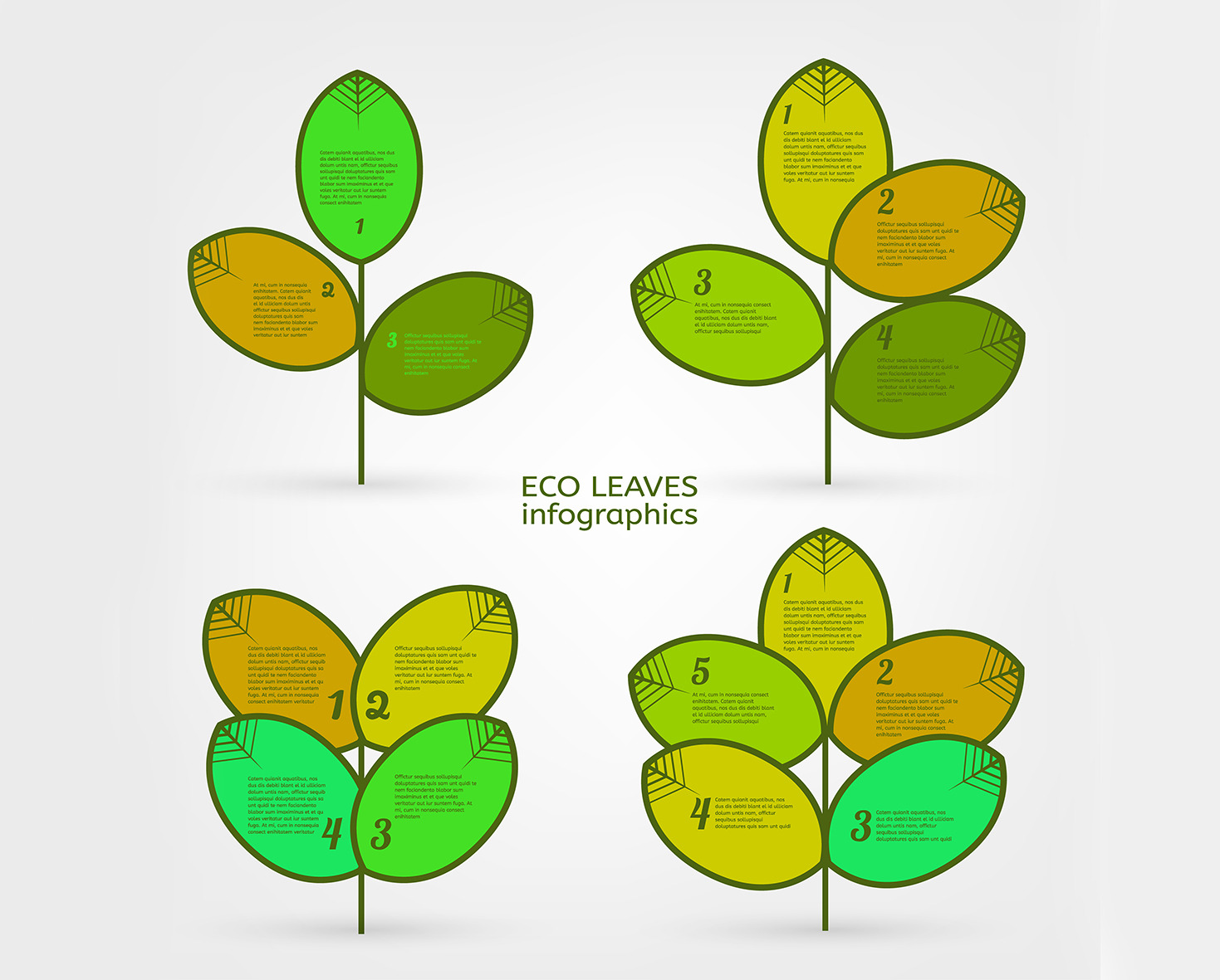 Leaves Infographic Elements, a Technology Illustration by Anna's Shop