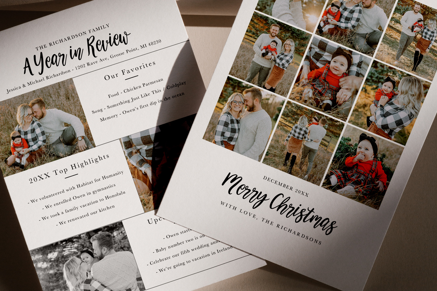 Year in Review Christmas Card, a Card Template by By Stephanie Design ...