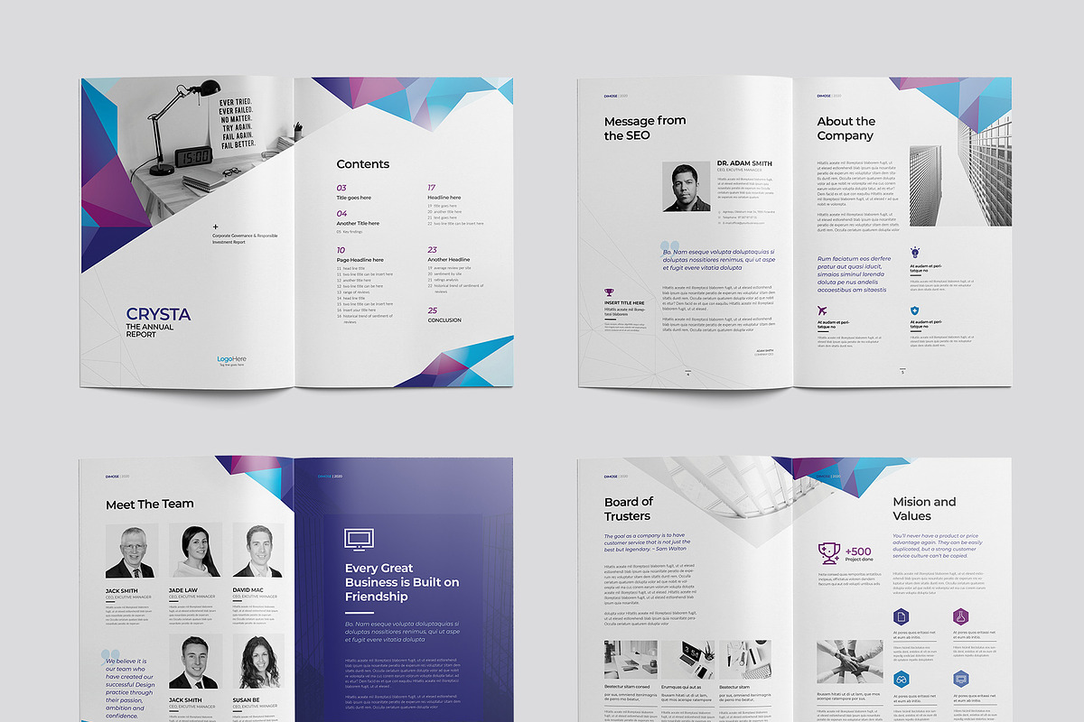 Crysta Annual Report, a Brochure Template by BrochuresFactory