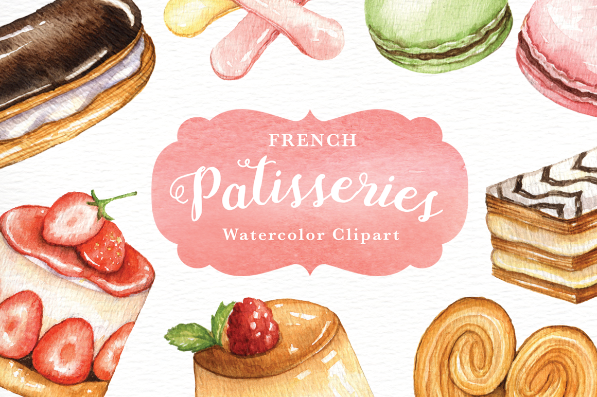 French Patisseries Hand Painted, an Illustration by everysunsun ...